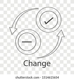 Change Icon Concept On Transparency Background Stock Vector (Royalty ...