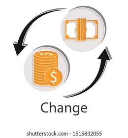 Change Icon Concept On White Background Stock Vector (Royalty Free ...