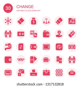 Change Icon Set Collection 30 Filled Stock Vector (Royalty Free ...
