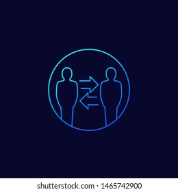 Change People Hr Vector Line Icon 스톡 벡터(로열티 프리) 1465742900 | Shutterstock