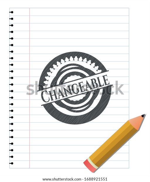 Changeable Pencil Draw Vector Illustration Detailed Stock Vector ...