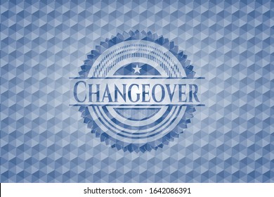 Changeover Blue Emblem Geometric Background Vector Stock Vector ...