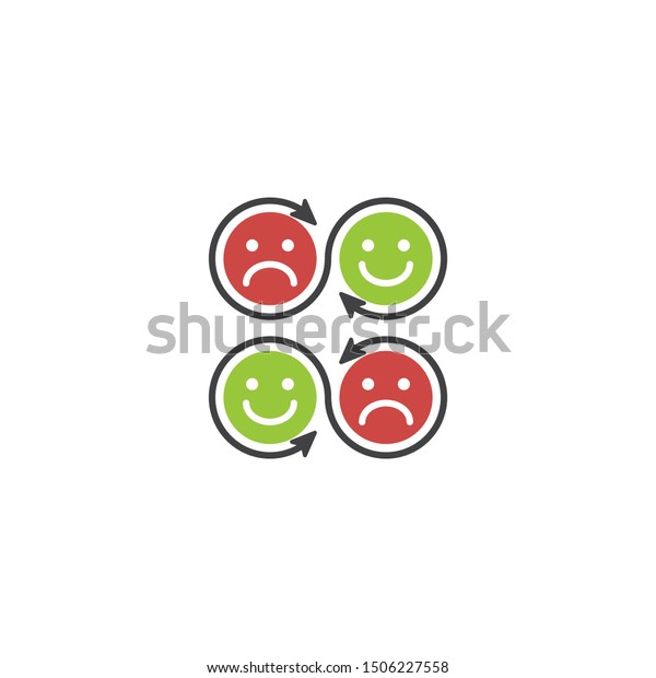 Changing Emotions Moody Mood Booster Vector Stock Vector (Royalty Free ...