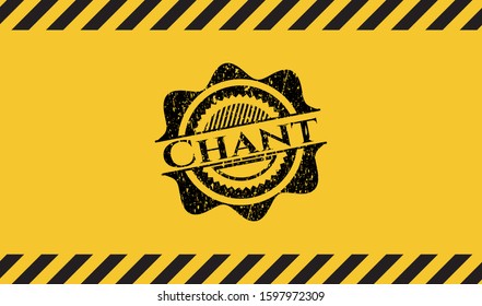 Chant Inside Warning Sign Black Grunge Stock Vector (Royalty Free ...