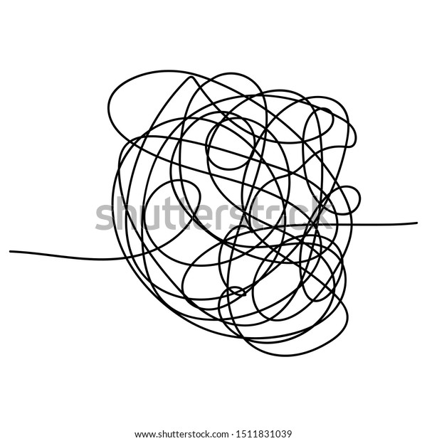 Chaos Abstract Tangled Texture Random Chaotic Stock Vector (Royalty ...