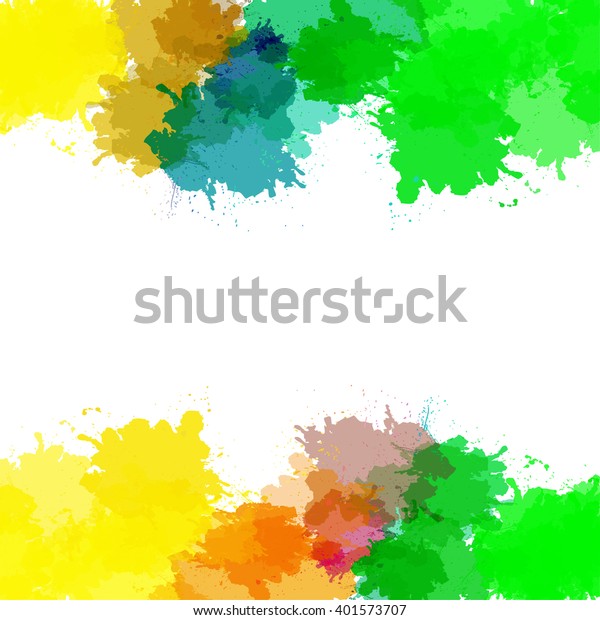 Chaotic Colorful Dabs Abstract Background Vector Stock Vector (Royalty ...
