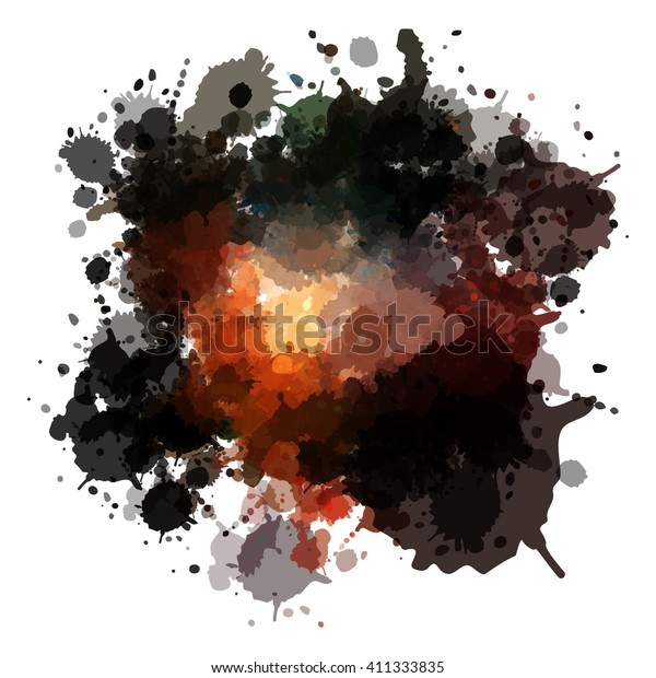 Chaotic Colorful Dabs Abstract Background Vector Stock Vector (Royalty ...