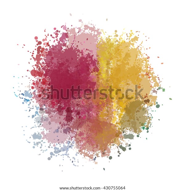 Chaotic Colorful Dabs On White Background Stock Vector (Royalty Free ...