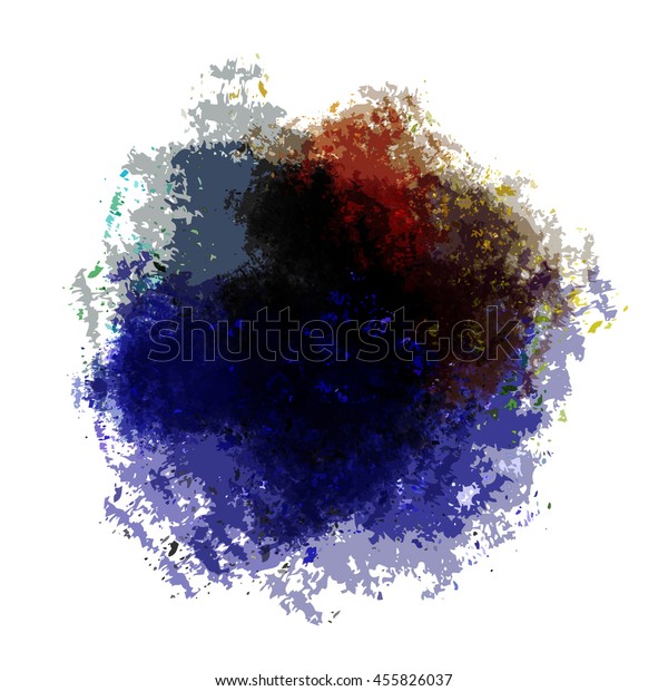 Chaotic Colorful Dabs On White Background Stock Vector (Royalty Free ...
