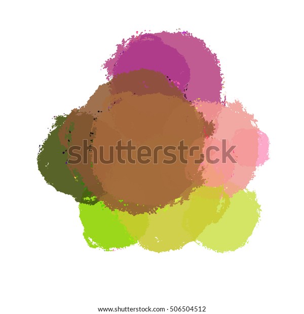 Chaotic Colorful Dabs On White Background Stock Vector (Royalty Free ...
