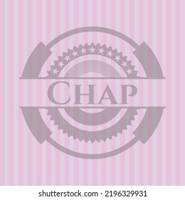 Chap Badge Pink Background Elegant Design Stock Vector (Royalty Free ...