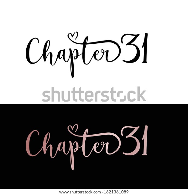 Chapter 31 Quote Text Birthday 30 Stock Vector (Royalty Free) 1621361089