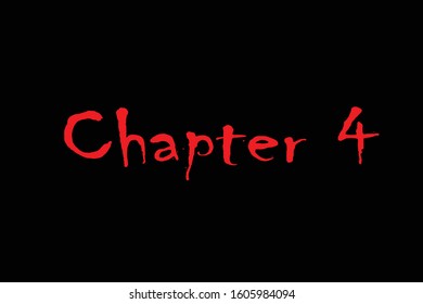 Chapter 4 Written Red Color On Stock Vector (Royalty Free) 1605984094 ...