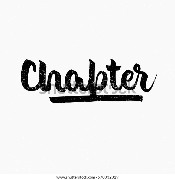 Vektor Stok Chapter Ink Hand Lettering Modern Brush (Tanpa Royalti ...