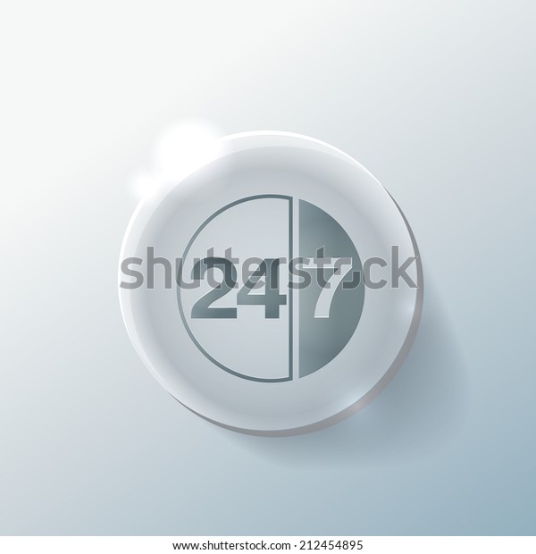 Character 24 7 Sign 247 Stock Vector (Royalty Free) 212454895 ...