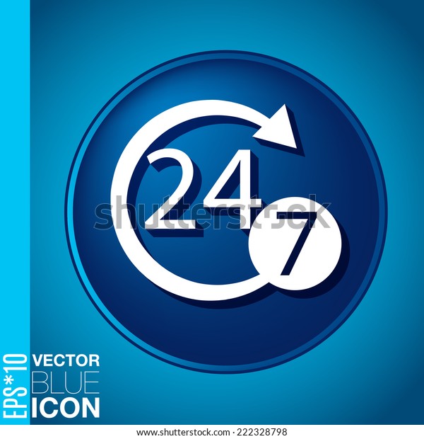Character 24 7 Sign 247 Stock Vector (Royalty Free) 222328798 ...