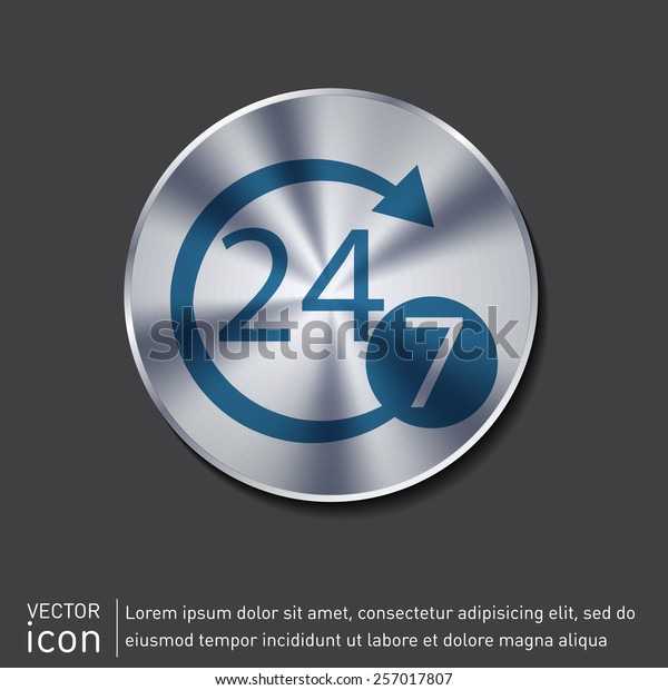 Character 24 7 Sign 247 Stock Vector (Royalty Free) 257017807 ...
