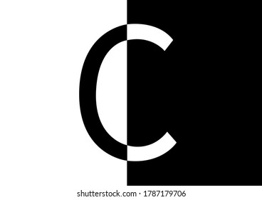 Character C Shown Black White Stock Vector (Royalty Free) 1787179706 ...