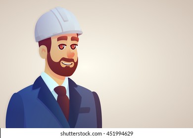 Character Construction Management Cartoon Illustration Style Stock ...