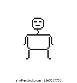 Character Design 8 Bit Minimal Vector Stock Vector (Royalty Free ...