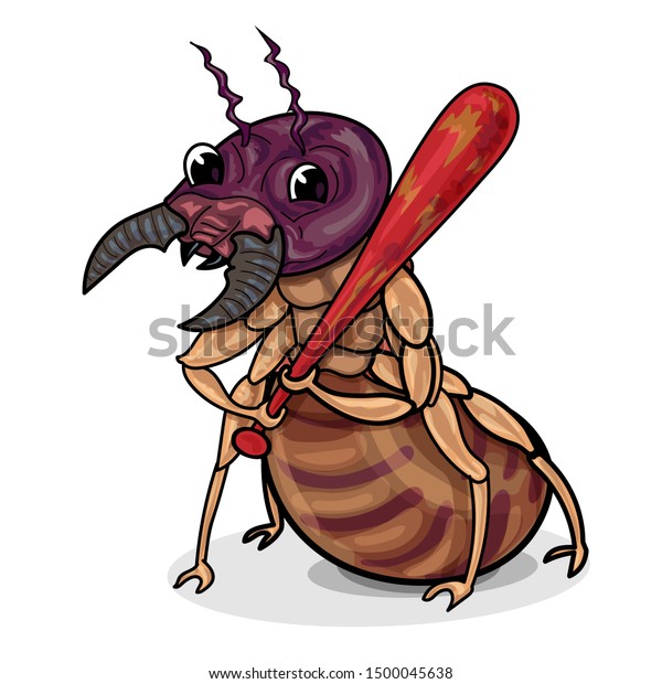Character Design Funny Termite Hold Red Stock Vector (Royalty Free ...
