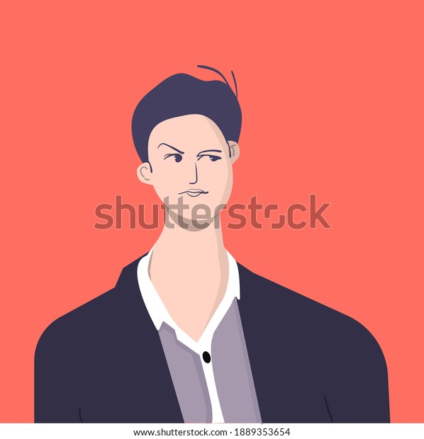 Character Design Guy Doubtful Expression Stock Vector (Royalty Free ...