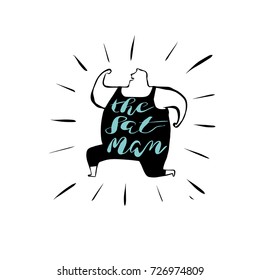 Character Design Man Fat Man Text Stock Vector (Royalty Free) 726974809