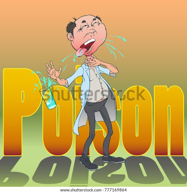 Character Drank Dirty Water Got Poisoned Stock Vector (Royalty Free ...