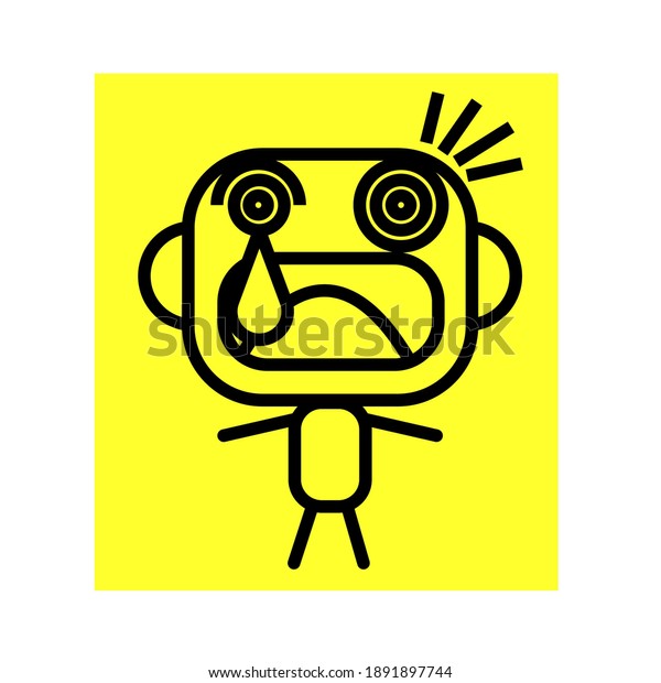 Character Human Face Ogo Icon Template Stock Vector (Royalty Free ...