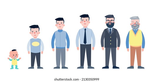Character Human Life Cycles Vector Illustration Stock Vector (Royalty ...