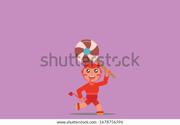 Character Hyperactive Little Boy Who Wears Stock Vector (Royalty Free ...