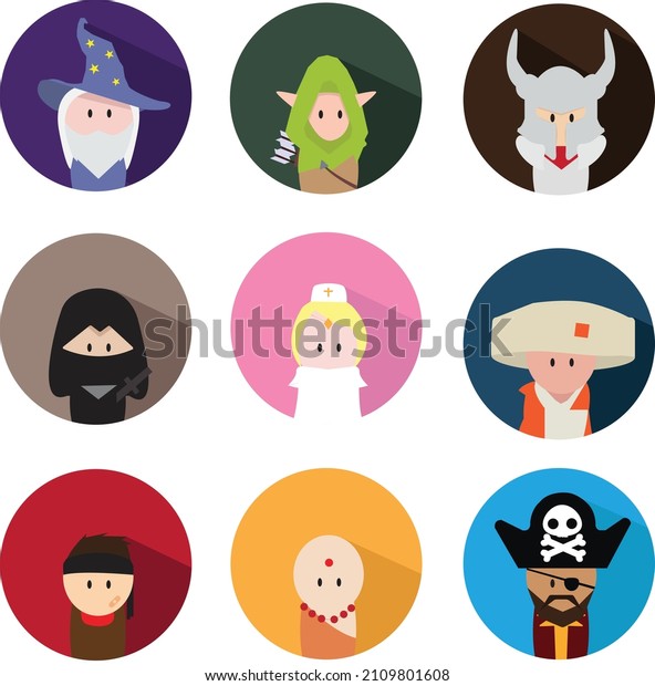Character Icon Game Avatar Stock Vector (Royalty Free) 2109801608 ...