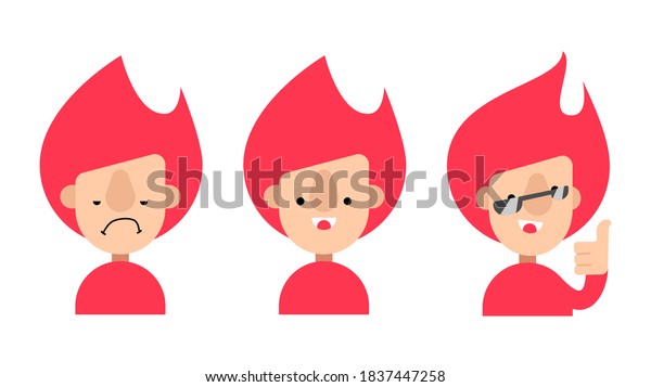 Character Icon Red Hair Stock Vector (Royalty Free) 1837447258 ...