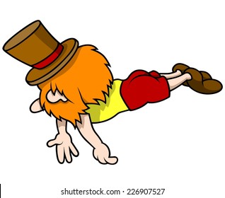 Character Laying Cartoon Illustration Vector Stock Vector (Royalty Free ...