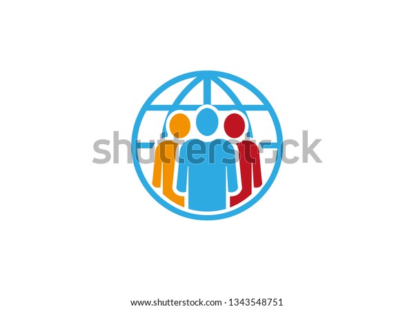 Character People World Planet Logo Vector Stock Vector (Royalty Free ...