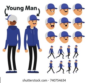 Character Young Man Character Ready Animation Stock Vector (Royalty ...