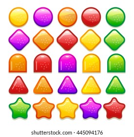 Characters Match 3 Icons Set Stock Vector (Royalty Free) 445094164 ...