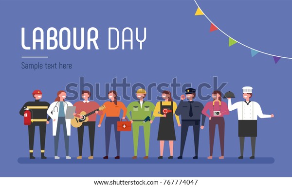 Characters Uniforms By Labor Day Vector Stock Vector (Royalty Free ...