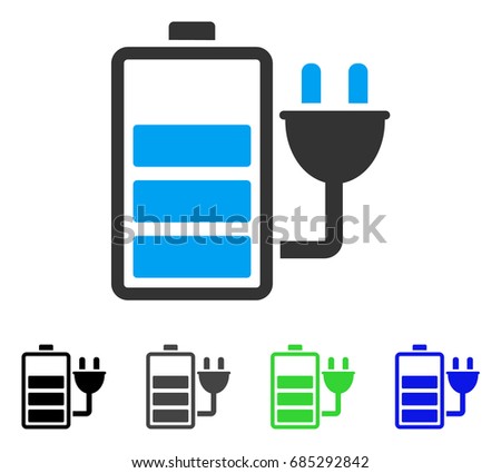Charge Battery Flat Vector Pictograph Colored 스톡 벡터(사용료 없음) 685292842 ...