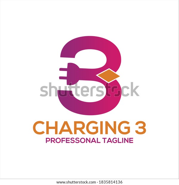 Charge Logo Design Vector Illustration Template Stock Vector (Royalty ...