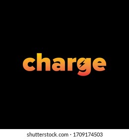 Charge Text Logo Illustration Design Stock Vector (Royalty Free ...