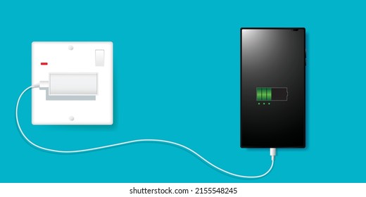 Charge Your Mobile Phone Vector Illustration Stock Vector (Royalty Free ...
