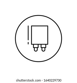 Cable Connector Icon Simple Line Outline Stock Vector (Royalty Free ...