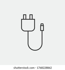Charger Vector Icon Plug Pin Smartphones Stock Vector (Royalty Free ...