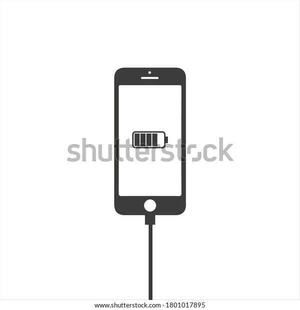 Charging Phone Icon Vector Isolated Stock Vector (Royalty Free ...