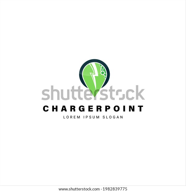 Charging Station Company Logo Design Stock Vector (Royalty Free ...