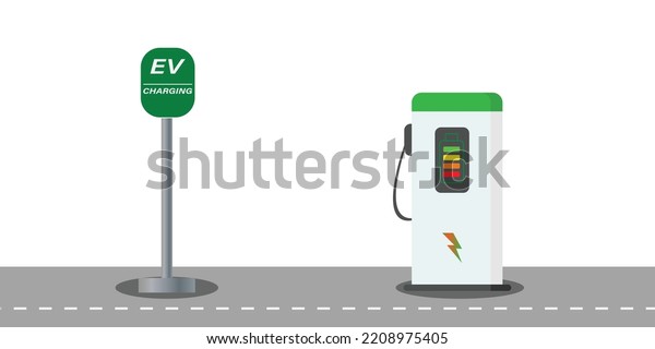 Charging Station Design Concept Electric Vehicle Stock Vector (Royalty ...