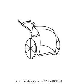 Chariot Icon Outline Stock Vector (Royalty Free) 1187893558 | Shutterstock