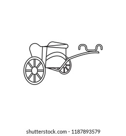 Chariot Icon Outline Stock Vector (Royalty Free) 1187893579 | Shutterstock