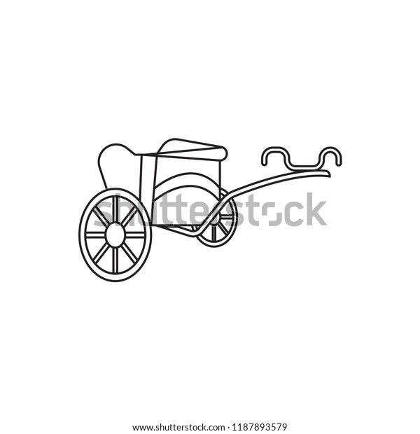 Chariot Icon Outline Stock Vector (Royalty Free) 1187893579 | Shutterstock
